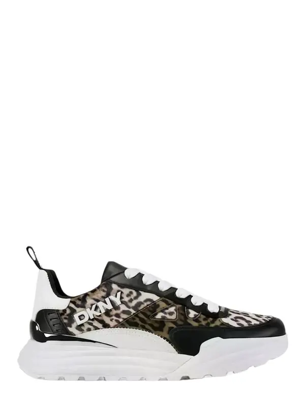 Dkny Leopard-print Zanira Sneakers - Black
