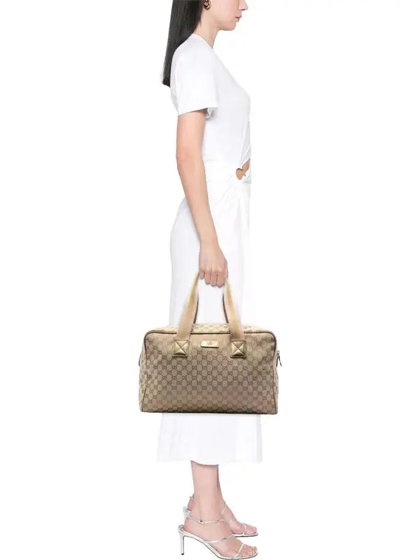 Gucci Gg Canvas Web Duffle Bag - Neutrals