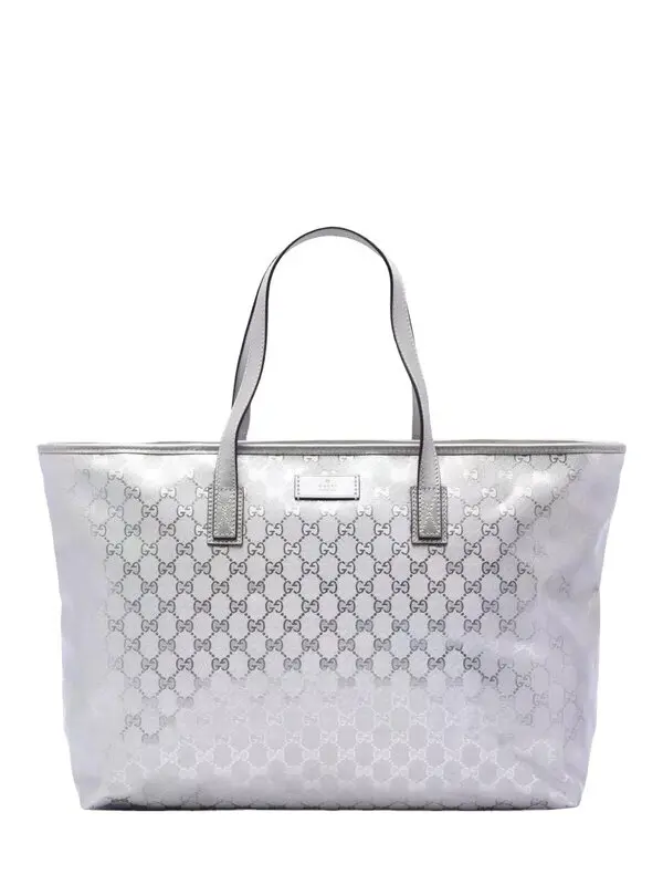 Gucci Gg Imprimé Tote Bag - Silver