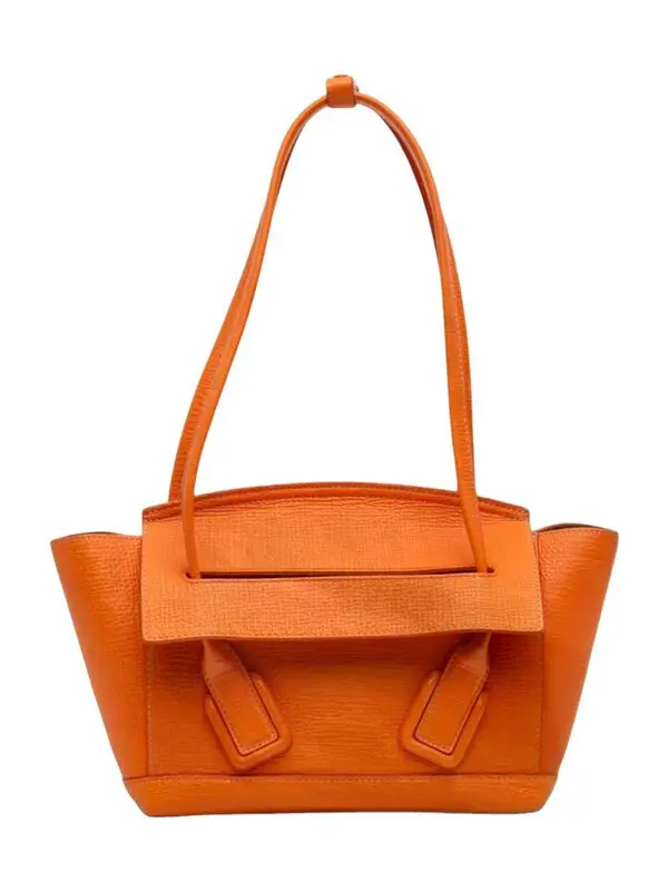 Bottega Veneta Small Grained Calfskin Arco Tote Bag - Orange