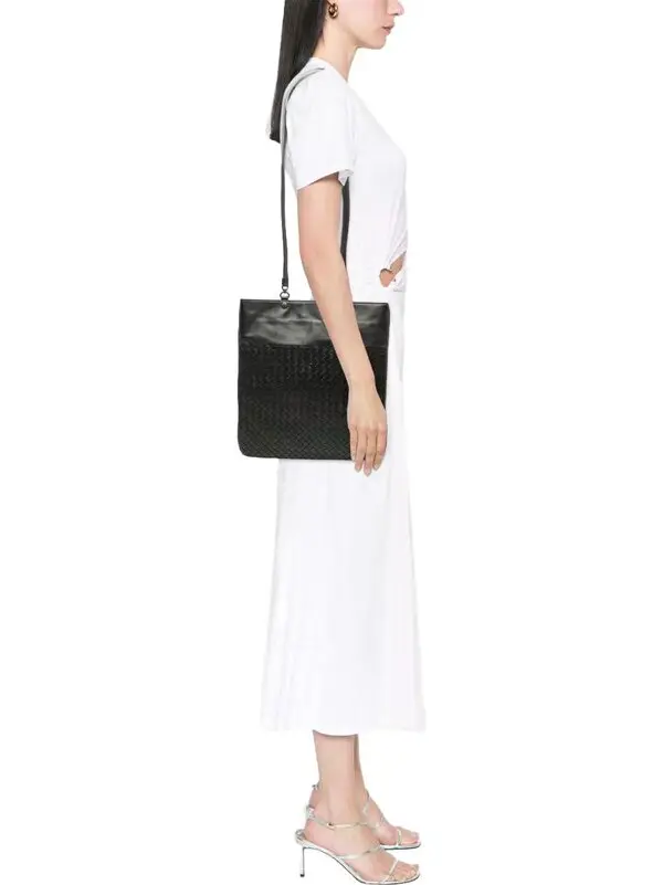 Bottega Veneta Nappa Intrecciato Flat Tote Bag - Grey