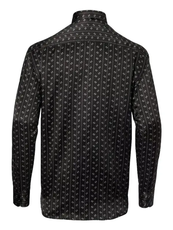 BILLIONAIRE Apple Gold Cut Long-sleeves Shirt - Black