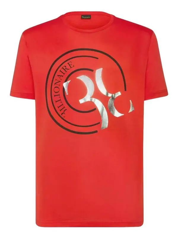 BILLIONAIRE Double B Logo-print T-shirt - Red