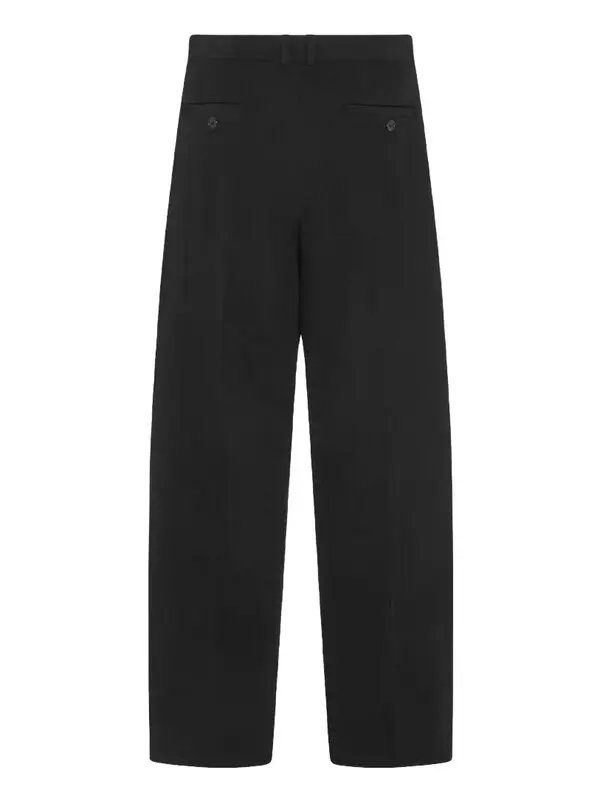 THE ROW Dario Pleated Tailored Trousers - Black