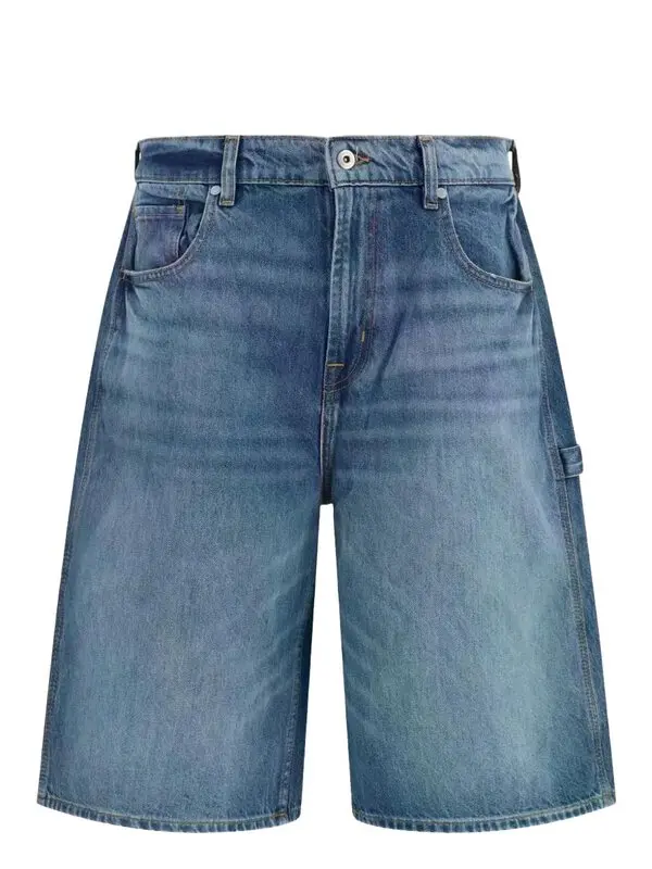 7 For All Mankind Wide-leg Denim Shorts - Blue