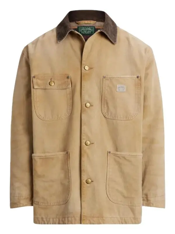 Polo Ralph Lauren Corduroy Collar Canvas Jacket - Light Brown