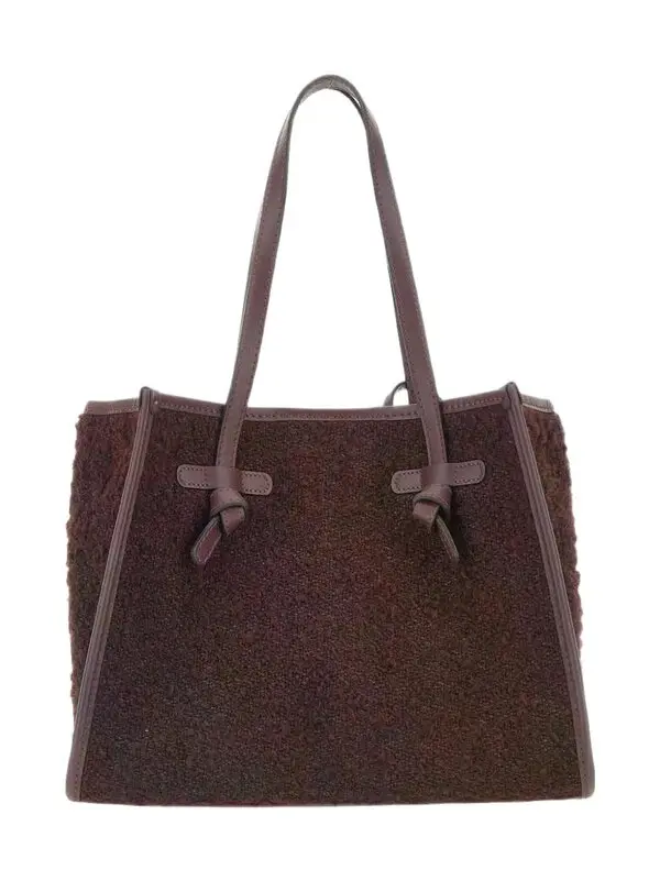 MARCELLA CLUB Bouclé-effect Tote Bag - Brown