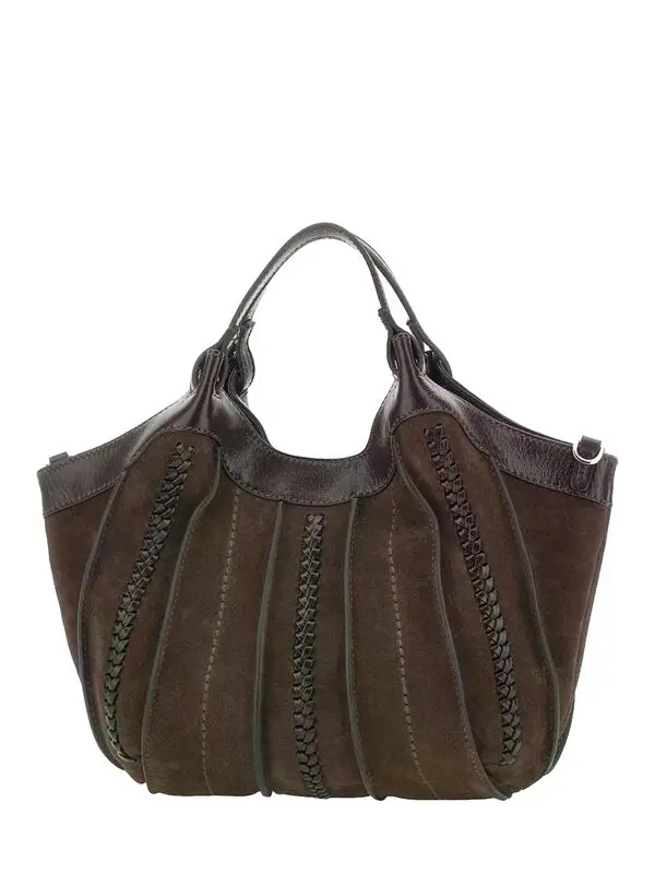 GIANNI CHIARINI Dua Woven Leather Tote Bag - Brown