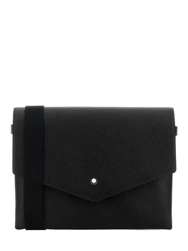 Montblanc Companion Pebbled Leather Cross Body Bag - Black
