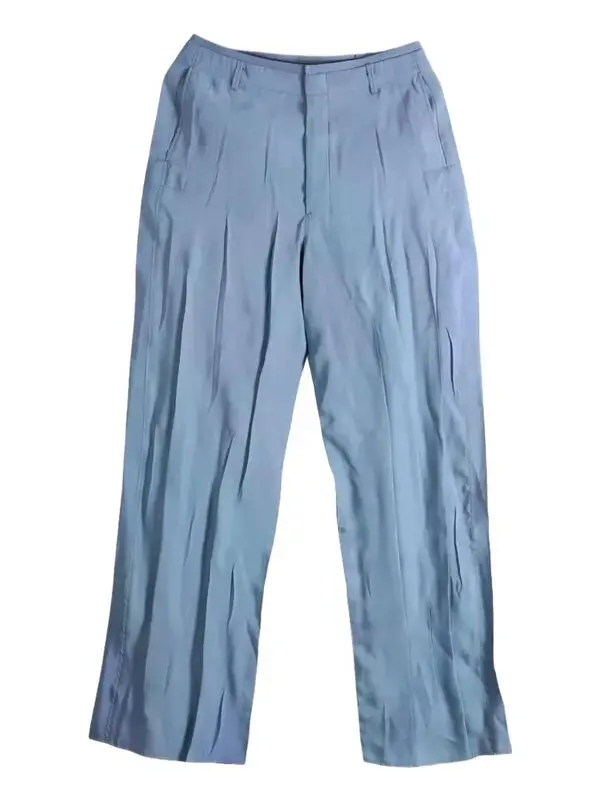 LEMAIRE Pleated Pressed-crease Trousers - Blue