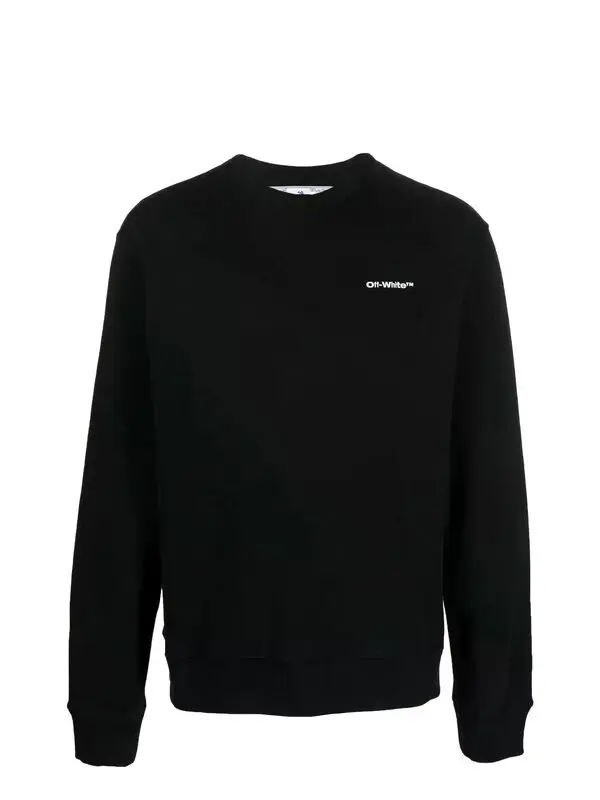Off-White Logo Print Long Sleeve Sweatshirt - Black