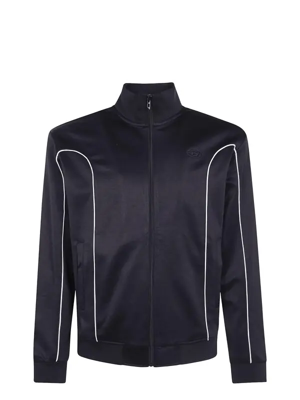 DIESEL® S-locking-do" Full Zip Sweater - Black