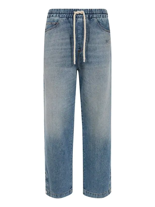 Amiri Drawstring Baggy Jeans - Blue