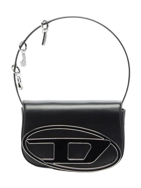 DIESEL® 1dr" Leather Shoulder Bag - Black