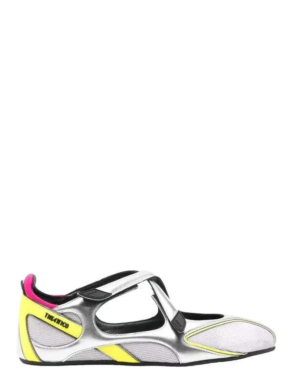 Attico Ballerinas Metallic Finish - Gray