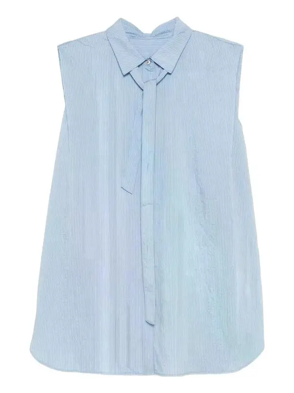 JNBY Pinstriped Sleeveless Shirt - Blue