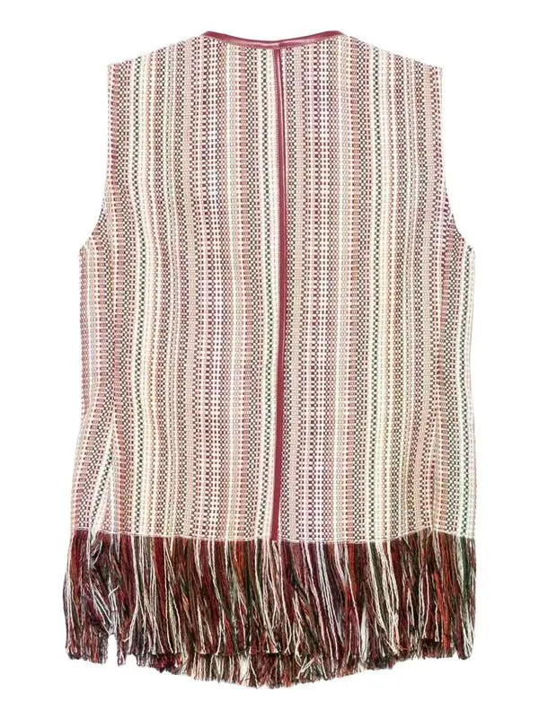 LESS Fringed Vest - Red
