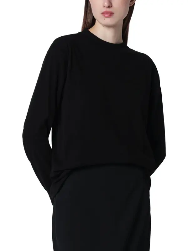 THE ROW Cotton Crew-neck Sweater - Black