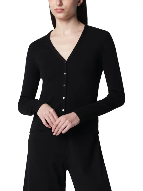 THE ROW Cotton Cardigan - Black