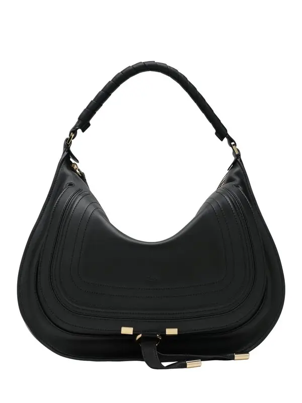 Chloé Marcie Leather Shoulder Bag - Blue