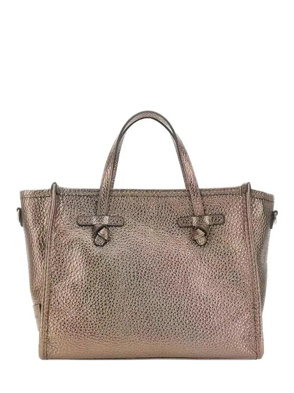 MARCELLA CLUB Large Grained Leather Tote Bag - Brown