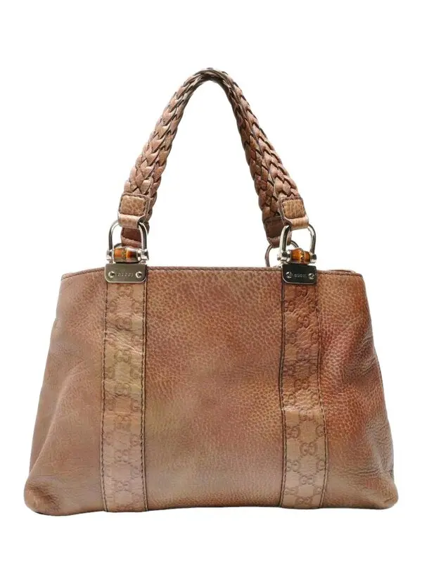 Gucci Ssima Bamboo Tote Bag - Brown