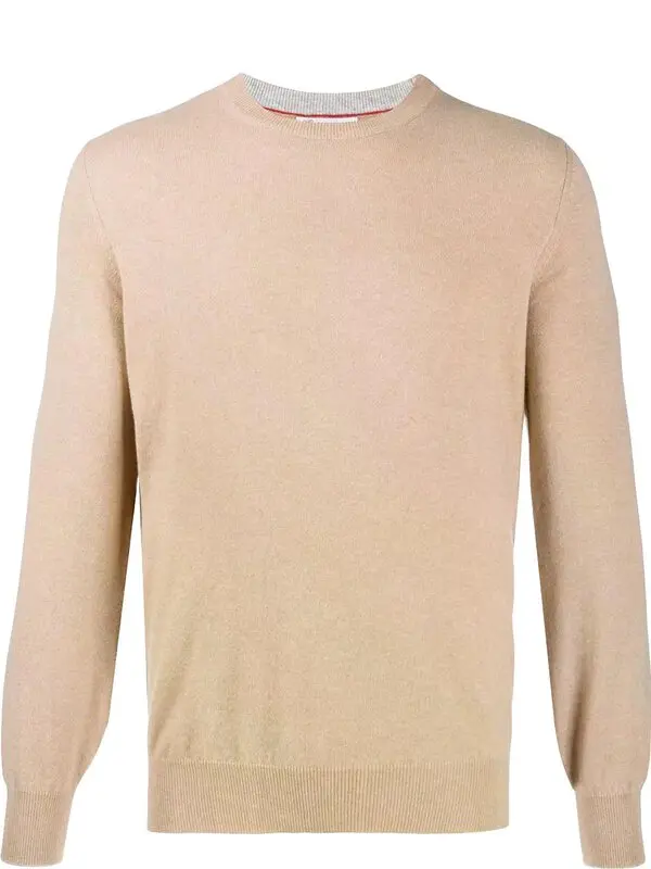 Brunello Cucinelli Cashmere Crew Neck Pullover - Neutrals