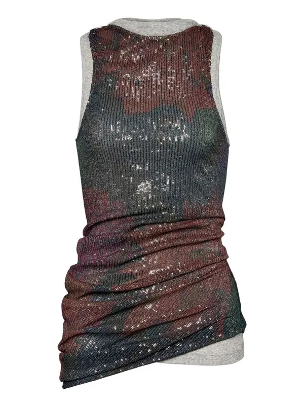 MAISON MARGIELA Sequin Embellished Asymmetrical Top - Multicolour