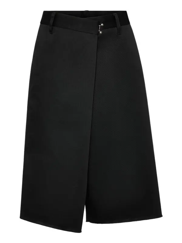 MAISON MARGIELA Raw Hem Wide-leg Shorts - Black
