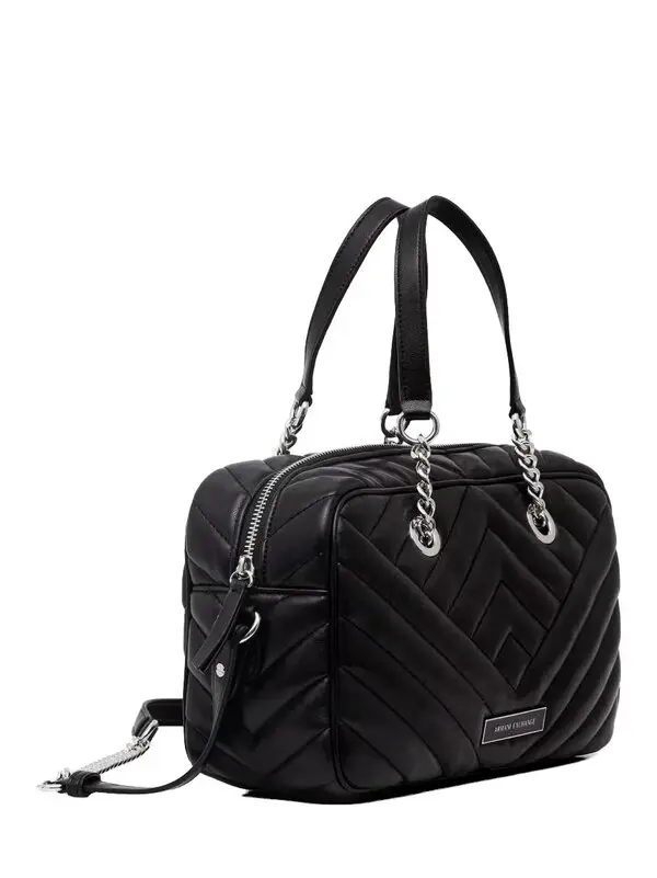 Armani Exchange Quilted Tote Bag - Black