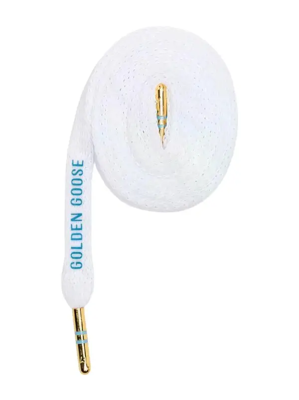 GOLDEN GOOSE Tournament Logo-print Shoe Laces - White