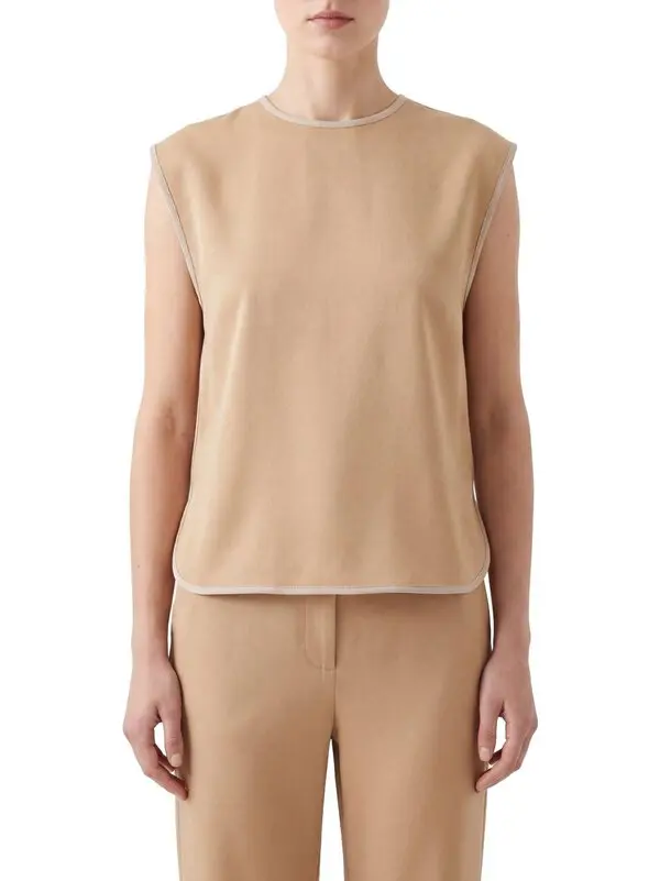 FORTE_FORTE Sleeveless Top - Beige