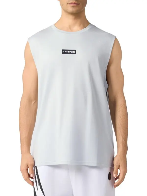 PLEIN SPORT Sleeveless Crewneck Tank Top - Turquoise
