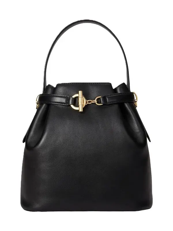 Ralph Lauren Smooth Calf Bucket Bag - Black