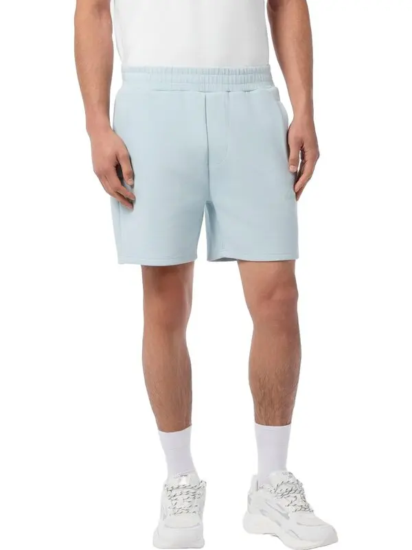 PLEIN SPORT Cotton Blend Jogging Shorts - Turquoise
