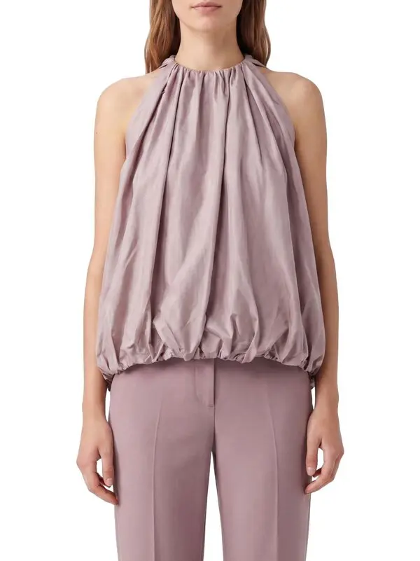 DI STAVNITSER Halter Neck Balloon Top - Pink
