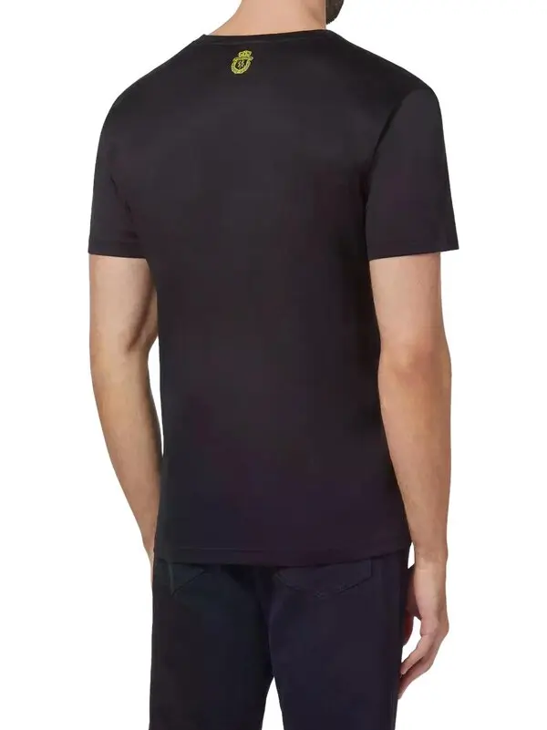 BILLIONAIRE Logo-embroidered V-neck T-shirt - Black