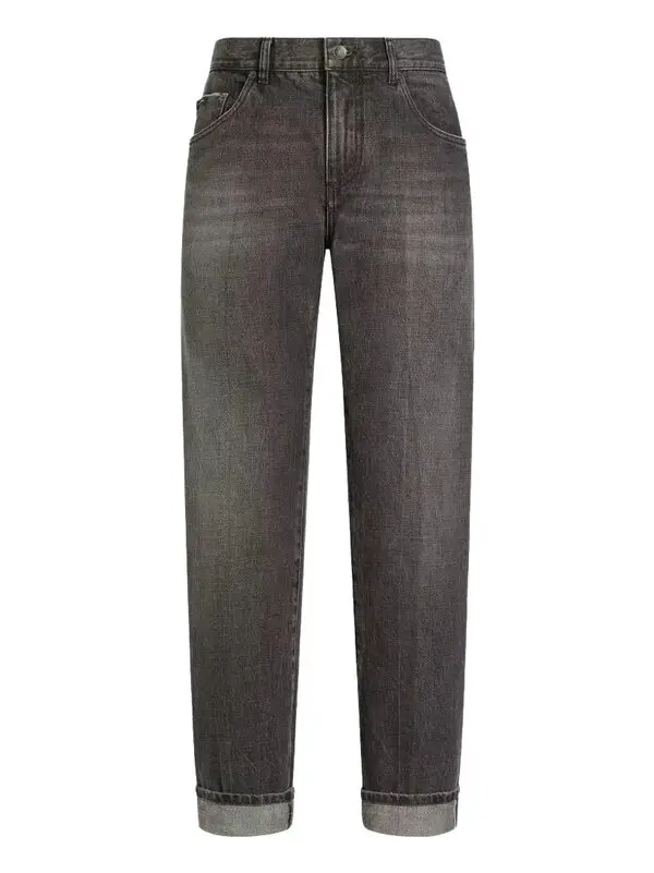 Dolce & Gabbana Classic Fit Denim Trousers - Grey