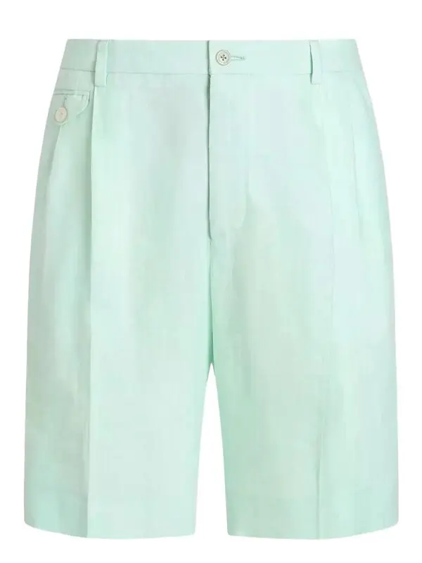 Dolce & Gabbana Linen Bermuda Shorts - Blue