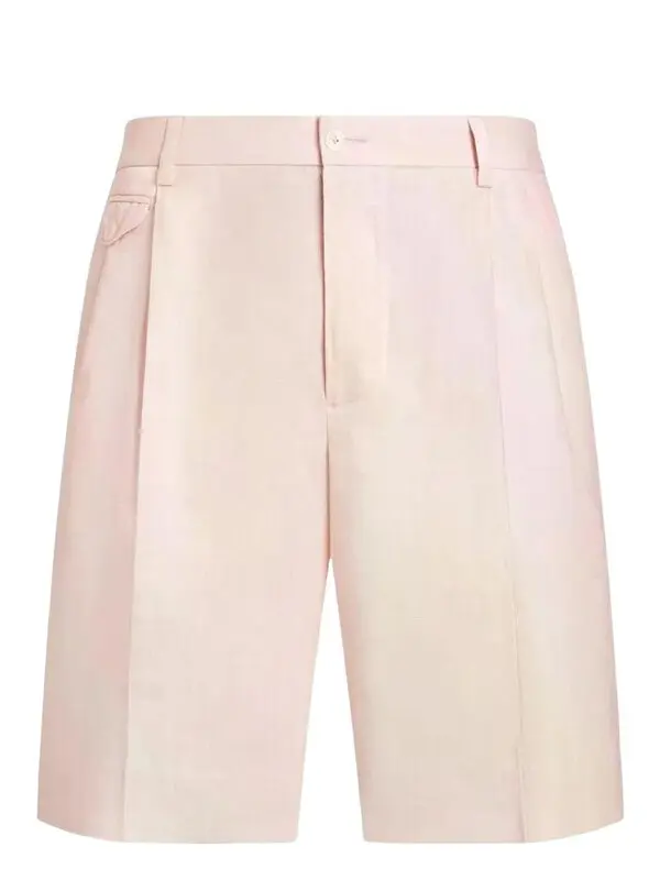 Dolce & Gabbana Linen Bermuda Shorts - Pink