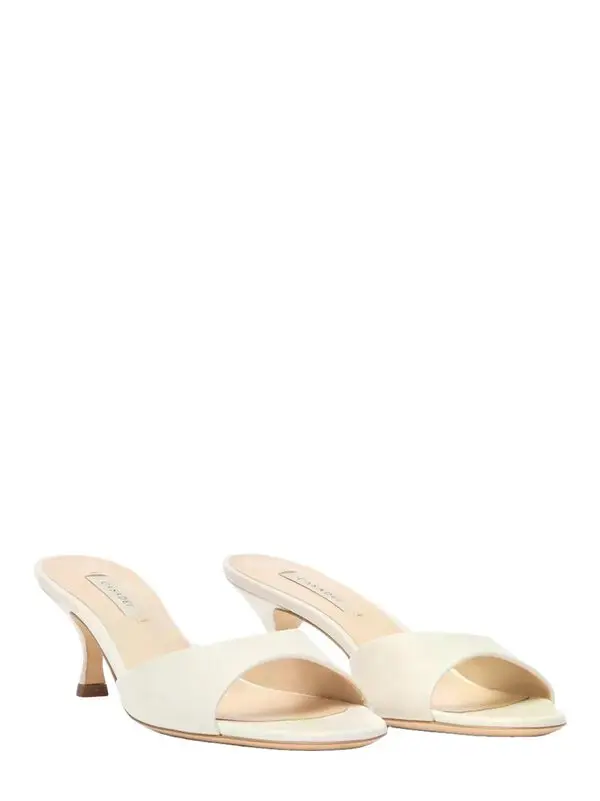 Casadei 50mm Open-toe Mules - Neutrals