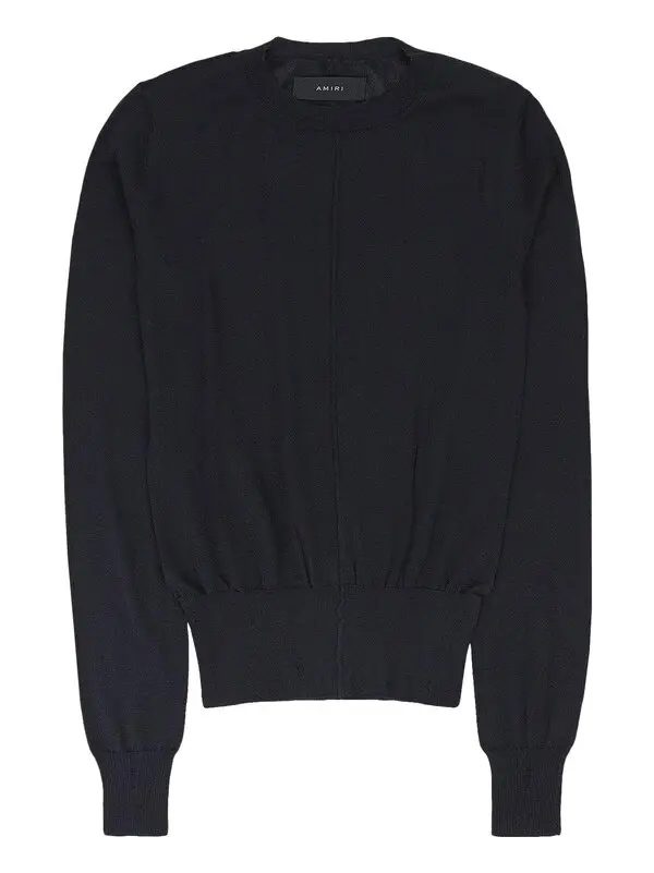 Amiri Distressed Crewneck Jumper - Black