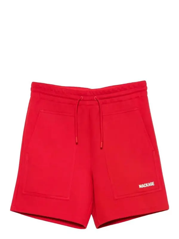 Mackage Elwood Logo-print Drawstring Shorts - Red