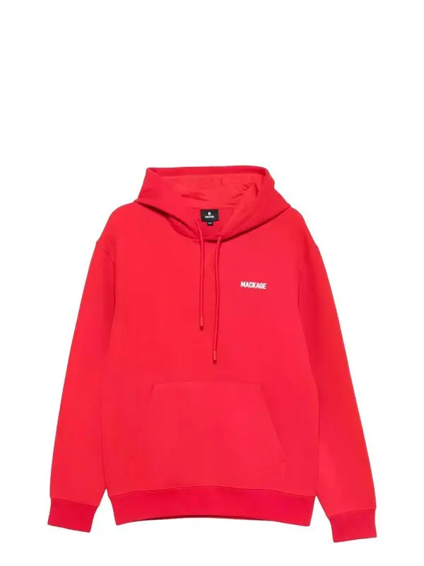 Mackage Logo-print Drawstring Hoodie - Red
