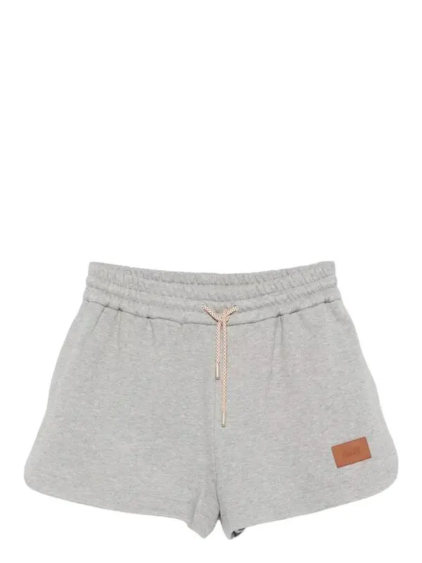 Fendi Logo Patch Track Shorts - Grey