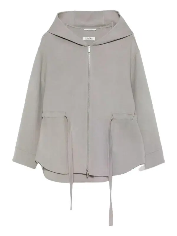 Max Mara Monia Hooded Belted Jacket - Grey