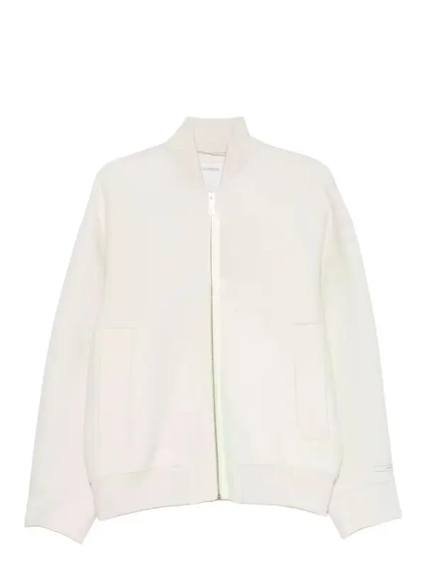 Sportmax Ribbed-trim Zip-up Jacket - Neutrals