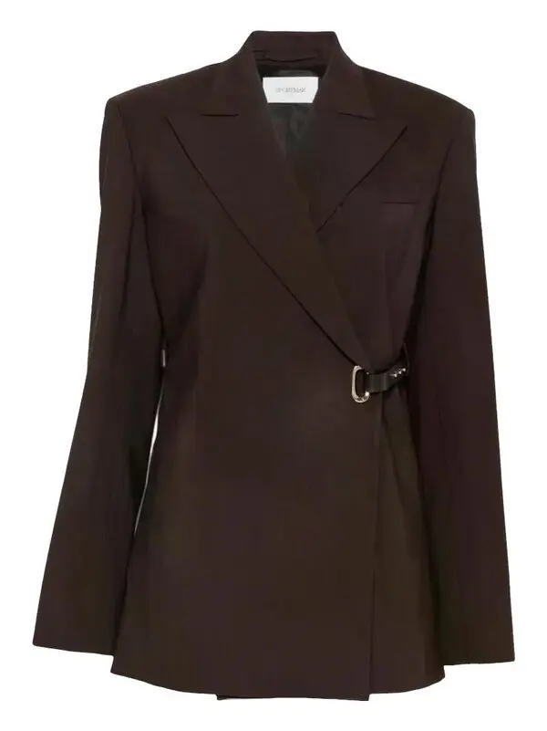 Sportmax Belted Wrap-style Blazer - Brown