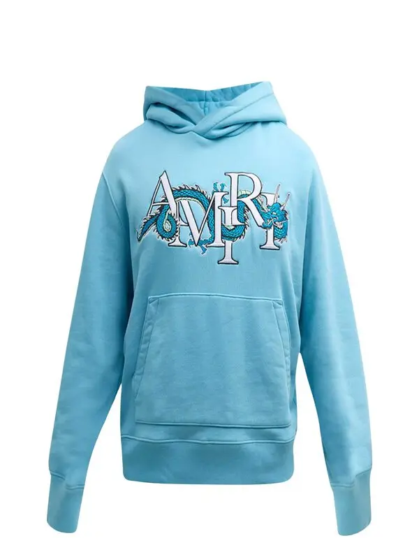 Amiri Dragon Logo Hoodie - Blue