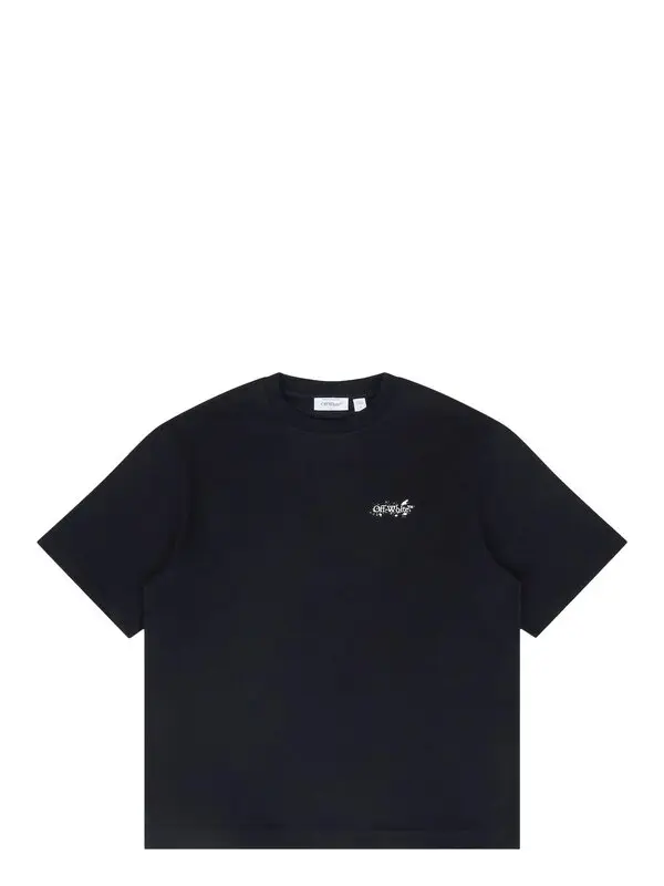 Off-White Paint Splatter Arrow Diag Fit Tee - Black